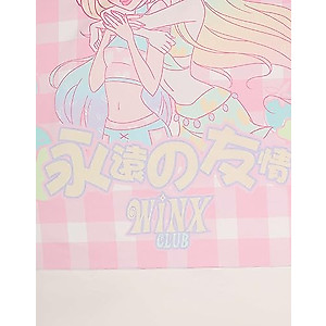 Winx Club Tapestry Wall Hanging Kawaii Friendship Dark Gothic Wall Tapestry for Living Room Bedroom (Pink)