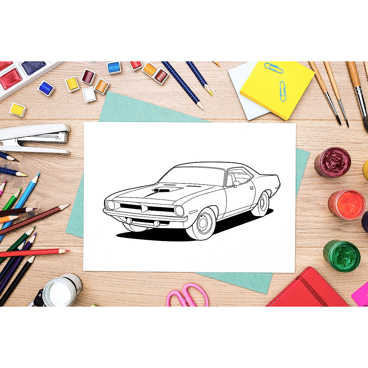 Dream Cars Coloring Book: A Collection of 40+ Cool Sports Cars, Supercars, and Classic Cars | Relaxation Coloring Pages for Kids, Adults, Boys, and Car Lovers