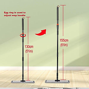 Microfiber Mop 18" Large Flat Mops for Floor Cleaning Floor Mop 4 Premium Pads Hardwood for Cleaning Wet Mop Wet or Dry Floor Cleaning