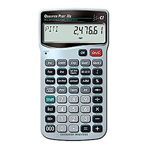 Calculated Industries 3415 Qualifier Plus IIIx Advanced Real Estate Mortgage Finance Calculator | Simple Operation | Buyer Pre-Qualifying | Solves Payments, Amortization, ARMs, Combos, FHA, VA, More