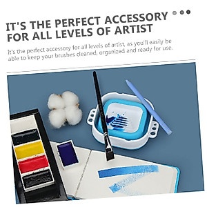 SEWOART Silicone Paint Brush Cleaner Cup Practical Artist Brush Washer and Storage Holder for Easy Cleaning Compact Design for Watercolor and Oil Painting