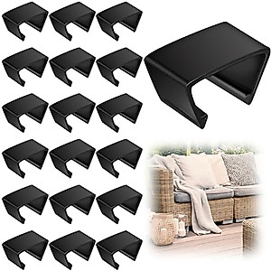 Blulu 50 Pieces Patio Furniture Clips Outdoor Furniture Sofa Clips 2.4 D x 1.4 W x 1.22 H Rattan Clamps Wicker Chair Fasteners, Connect The Sectional or Module Couch