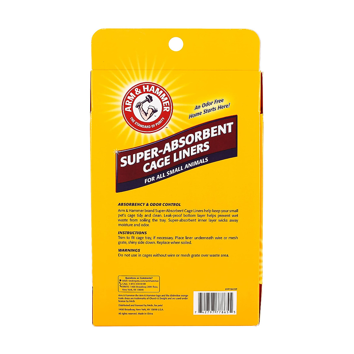 Arm & Hammer for Pets Super Absorbent Cage Liners for Guinea Pigs, Hamsters, Rabbits & All Small Animals Best Cage Liners for Small Animals (Pack of 3, 21 Count Toal)