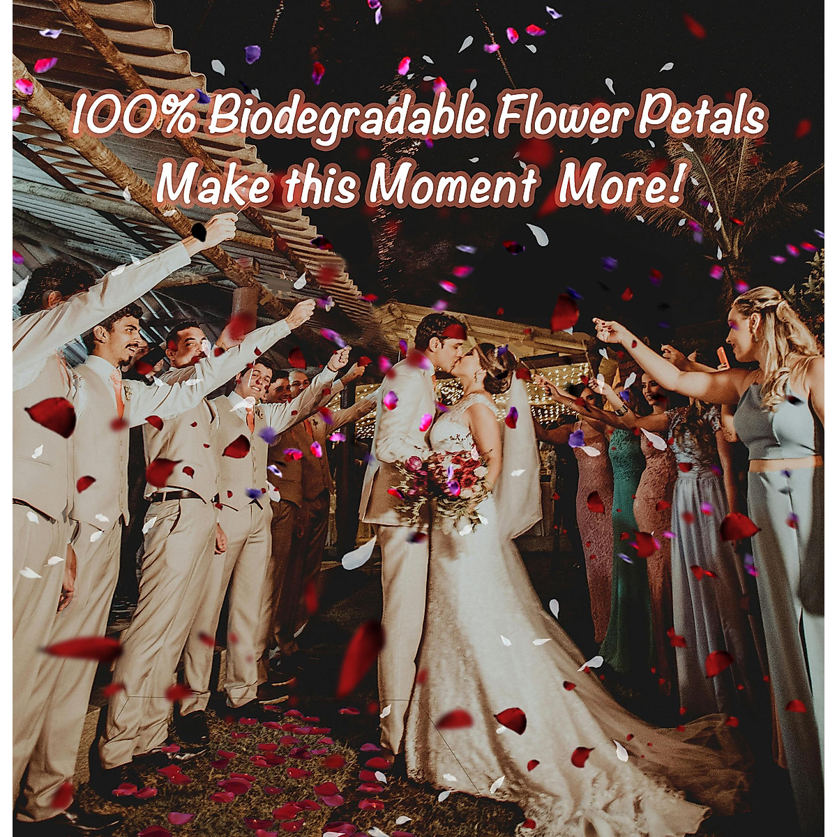 Dried Flower Petals,Dried Rose Petals for Weddings, 20 Cups(3.5Oz) Biodegradable Flower Petals Confetti,Flower Girl Proposal,Table Decorations Valentine's Day