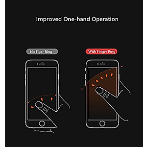 Attom Tech Transparent Phone Ring Holder Grip 360 Degree Free Rotation, Clear Cell Phone Finger Ring Kick-Stand for - for iPhone X 8 7 Plus 6S 6 5s 5 SE, Galaxy S9 S8 S7 S6 Edge, Note 8 5 4 2 (Black)