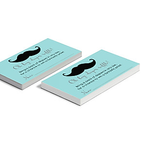 Paper Clever Party Mustache Diaper Raffle Tickets (25 Pack) Boys Baby Shower Games – Invitation Insert Card Set - Size 2x3.5