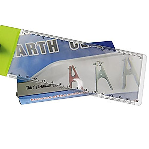 SQXBK Magnifier Bookmark 2PCS Green Magnifying Fresnel Lens Bookmarks with 6Inch Ruler