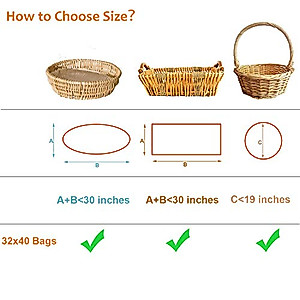 Extra Large Shrink Wrap Bags for Gift Baskets, 32x40 inches Clear PVC Heat Gift Basket Shrink Bags 5Pack