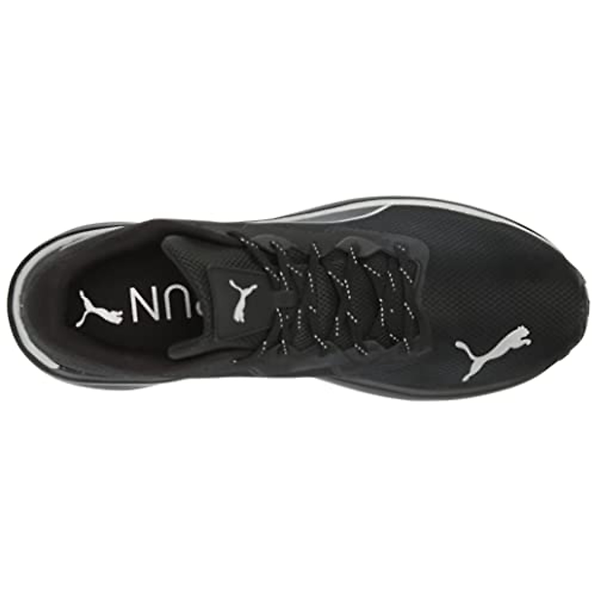 PUMA Men's Aviator Winter Running Shoe, Black Silver, 10