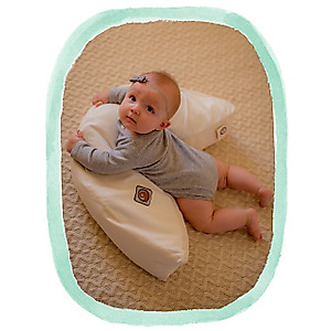 The Nesting Pillow- Organic Nursing Pillow with Washable Slipcover (Paloma)