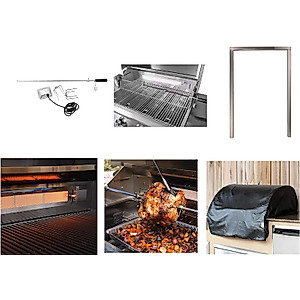 BLAZE BBQ Outdoor Gas Grill Package of 40” LTE Built-in Gas Grill, LTE Built-In Double Side Burner, 32” Door & Two Drawers Combo, Double Trash Drawer, 20” Compact Refrigerator, and Accessories