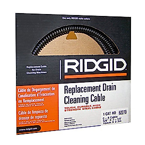 Ridgid 58920 K50 Sectional Machine 115V 60Hz 1/6 HP Only & RIDGID 62270 C-8 Sink Sectional Cables, Drain Cleaning Cables for Sectional Machines, 5/8-Inch Sectional Drain Cleaner Cable, Black