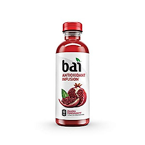 Bai Flavored Water, Ipanema Pomegranate, Antioxidant Infused Drinks, 18 Fluid Ounce Bottles, 6 Count