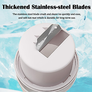 Manual Shaved Ice Shaver and Snow Cone Machines Portable Ice Crusher Table-Top Ice Maker with Free Ice Cube Tray, BPA Free