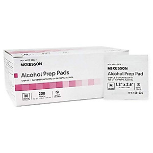 Count of 4000 Mckesson Medium Single use Alcohol Scented Prep Pads