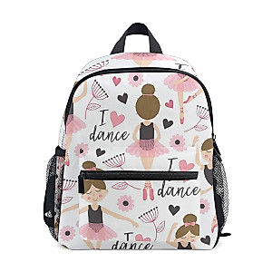Cute Ballerina Backpack for School Bookbag Backpack Upgraded Small Travel Backpack(906b)