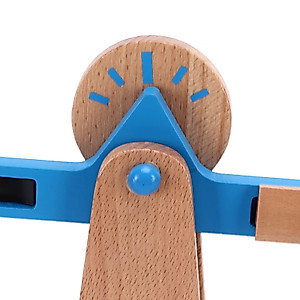 Pinsofy Weighing Scale Toy, Teaching Aid Math Teaching Balance Scales Toy Educational with Tray for Children for School