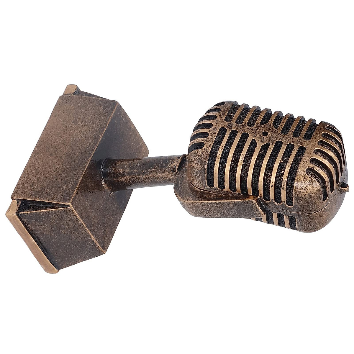 Award Trophies, 6.5in Music Award Trophy Synthetic Resin Decorative Microphone Tabletop Ornament for Home Singing Competition, Party Celebrations