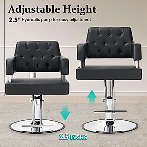 Polar Aurora Barber Chair Salon Chair for Hair Stylist with Hydraulic Pump Adjustable Height 360 Degrees Swivel Hair Chair Spa Beauty Equipment