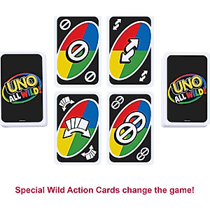 Mattel Games UNO All Wild Card Game for Family Night, Travel Game in Collectible Tin Where All Cards Are Wild, 2-10 Players (Amazon Exclusive)