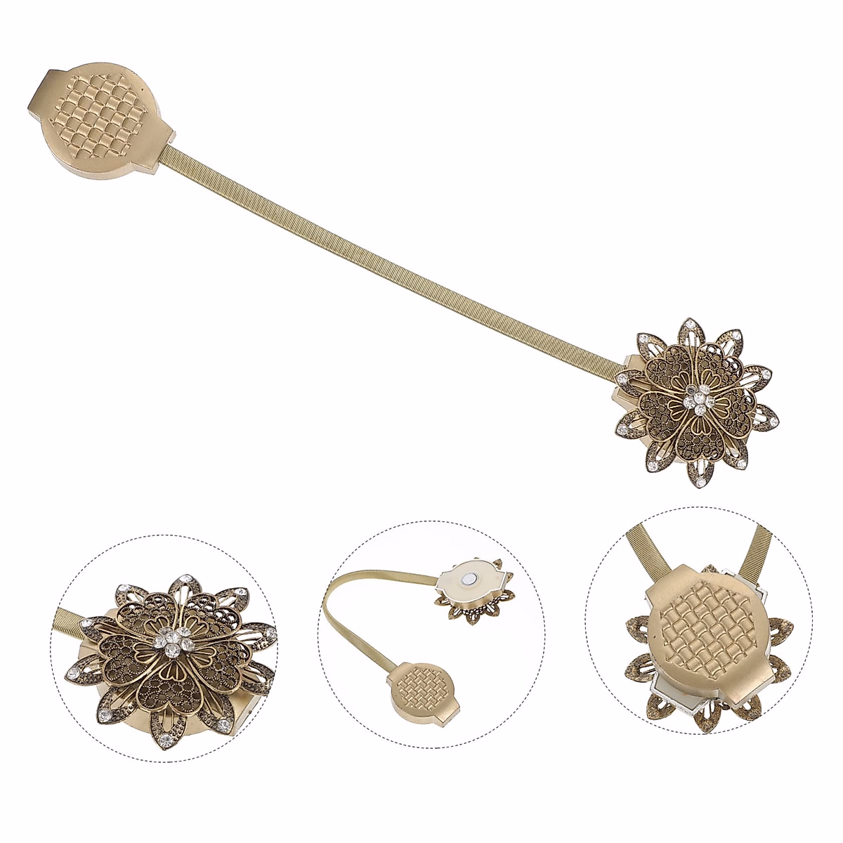 Curtain Tie Magnetic Curtain Buckle Magnetic Curtain Holdbacks Curtain Alloy Buckle Curtain Drape Tie Magnetic Curtain Strap Magnetic Drapery Buckle Delicate Drapery Tiebacks