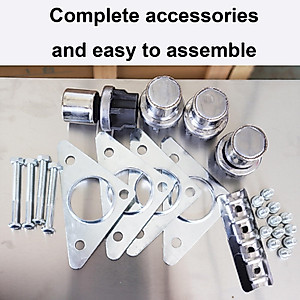 Double Layer Thickened Stainless Steel Work Table Multifunctional Kitchen Preparation Table Commercial Metal Table Packing Table Triangular Design Sturdy and Stable