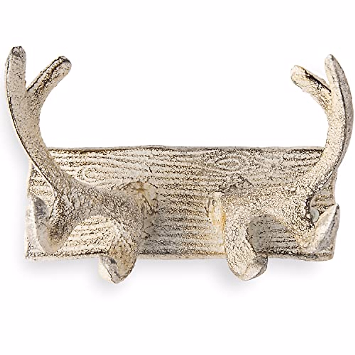Comfify Vintage Cast Iron Deer Antlers Wall Mounted Hooks Antique Finish Metal Clothes Hanger Rack w/Hooks Deer Antlers Shape | Includes Screws and Anchors | in Antique White
