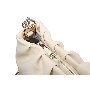 seOSTO Medium Crossbody Bag, Multifunctional Triple Zip Pocket Leather Crossbody Bag for Women (Black)