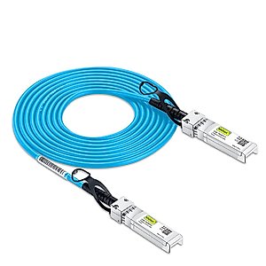 [Blue] Colored 10G SFP+ DAC Cable - Twinax SFP Cable for Cisco SFP-H10GB-CU3M, D-Link, Supermicro, Netgear, Mikrotik, ZTE Devices, Fortinet, 3-Meter(10ft)
