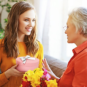 Bengnkes Round Gift Box Black Gift Boxes with Lids for Presents 4 Packs Luxury Nesting Gift Boxes Small with 17ft Ribbon for Bridesmaid Valentines Mother's day Graduation