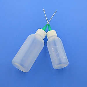 6Pcs Injection Squeeze Bottle with 15Pcs Dispensing Needles and 12Pcs Cap (30ml+50ml)