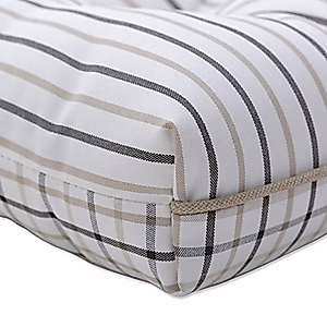 Pillow Perfect Outdoor/Indoor Austin Nash Birch Large Chair Pads, 17" x 17.5", Brown 2 Count