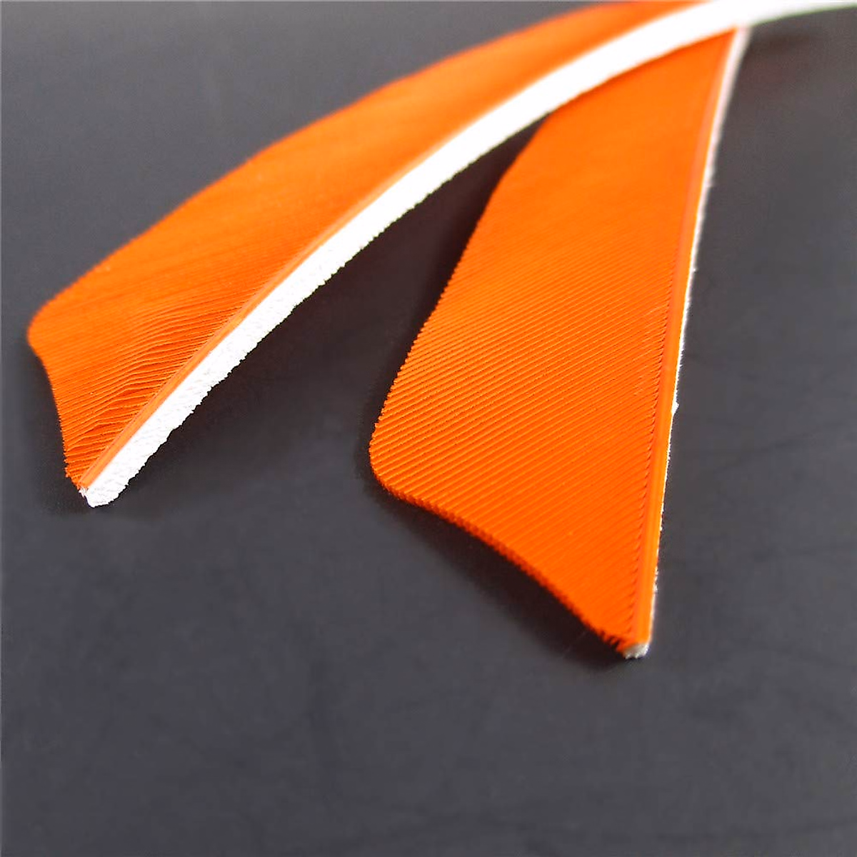 Archery Fletchings Real Turkey Shield Feathers 4 Inch Full Length 50 Pack Glued Right Wing for Arrow DIY (Orange)