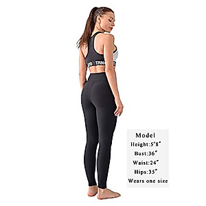 Chiphell High Waist Leggings for Women Tummy Control Workout Running Yoga Pants 3 Pack