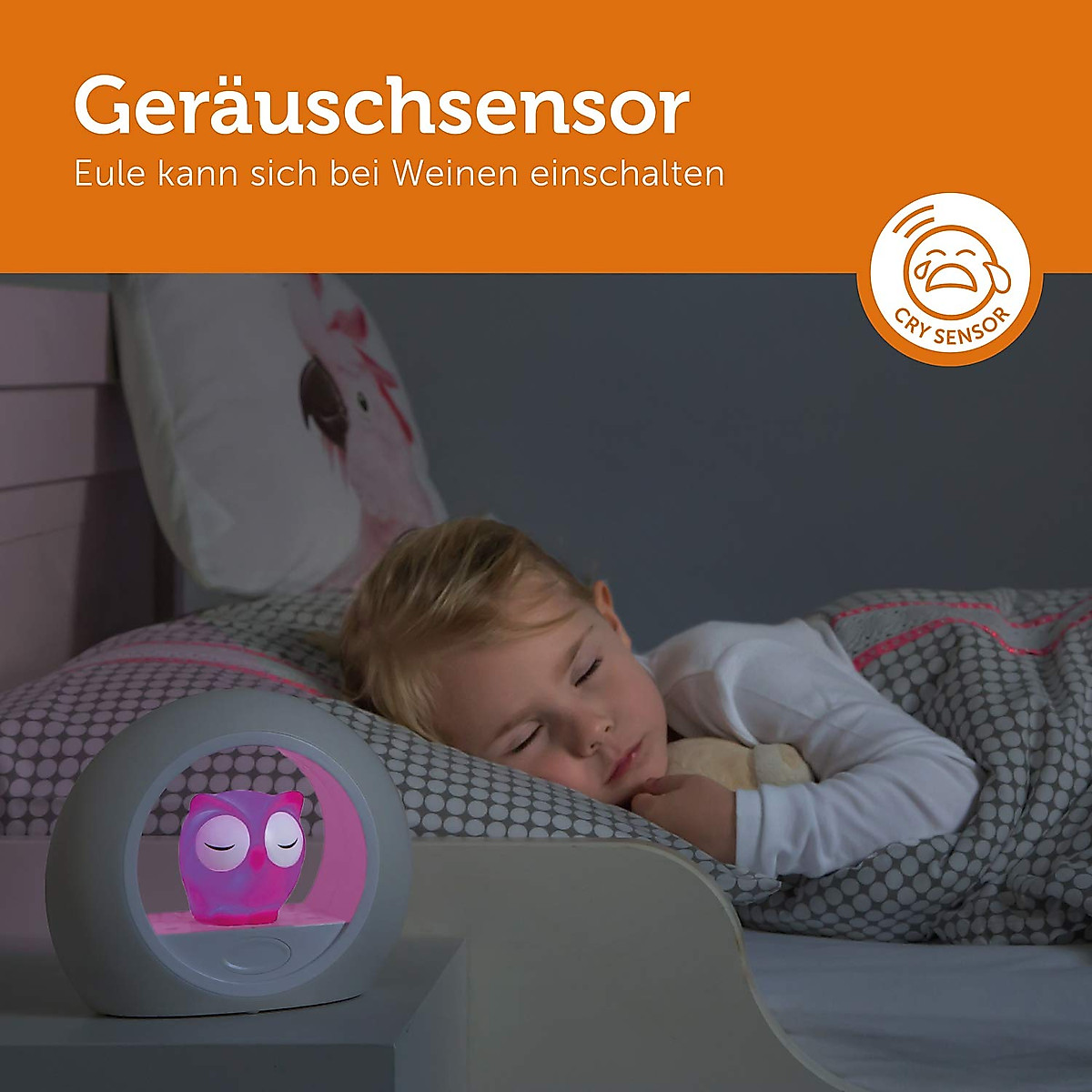 Zazu Kids LOU Voice Activated Nightlight Lamp (Pink)