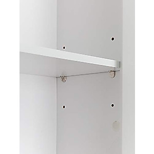 Zenna Home Classic Over-The-Toilet Spacesaver Bathroom Storage with Glass Windows, White