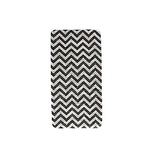 Splash Home Chevron Softee Bath Single Mat Bathtub Mat, Non-Slip Extra-Long Shower Mat with 58 Suction Cups, 36 L x 17 W Inches, Machine Washable, 100% PVC Foam - Black