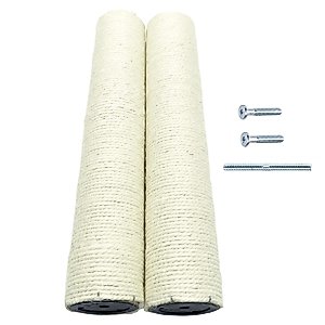 SHENGOCASE Cat Tree Replacement Post 17.7" L,Ø 3.15" Pole with M8 Bolt, Cat Tower Relacement Post, DIY Cat Scratching Post Replacement Part Pole