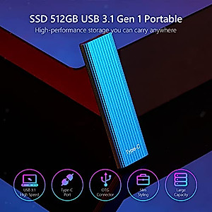 Mersuii Mini Solid State Drive for Laptop Windows 7 Mac Shockproof Portable Mobile Solid State Drive 1TB Red