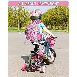 Bagseri Toddler Backpack for Girls, Lightweight Kids Backpack Daycare Bag Preschool Backpack for Girls, 12 Inch (Cat Pink)