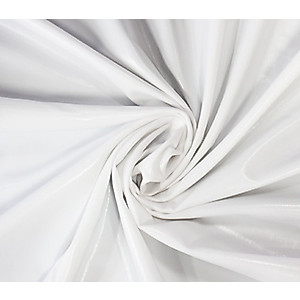 Spandex Fabric Metallic White / 60" Wide/Sold by The Yard