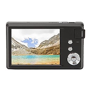 Compact Digital Camera, Built in Fill Light 4K Intuitive Buttons 1080P Digital Camera 16X Zoom with Type C Port for Camping for Teens (Black)