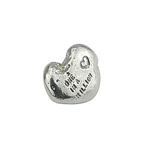 10th Your My One in A Million Gift - 10th Anniversary Metal Heart Pebble Gift -Keep My Heart Close