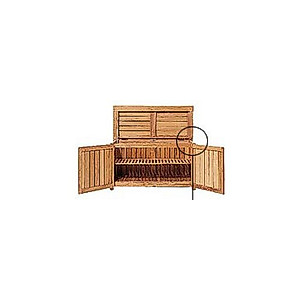 TeakStation Grade-A Teak Wood Outdoor Patio Garden Chest Storage Cabinet
