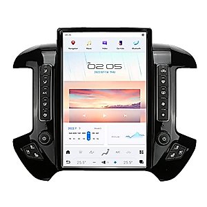 NAKEVICH 14.4 Inch Qualcomm Android 11 Car Radio for Chevrolet Silverado GMC Sierra 2014-2019 Stereo Upgrade Tesla Style Dash 2K IPS Touch Screen Android Auto GPS Navigation Multimedia Play