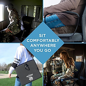 Tail Mate LiteCore Premium Seat Cushion with Memory Foam for Stadium Seats, Office, Home, Car, Hunting, Travel, and More, Mossy Oak