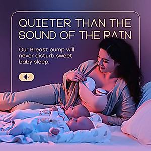 DENICO Wearable Breast Pump Hands Free - Portable Electric Pumps for Breastfeeding - Wireless Hands-Free Breast Pumps with 3 Low Noise Modes & 10 Levels, LED Display, 18, 24, 28 mm (Set of 2)