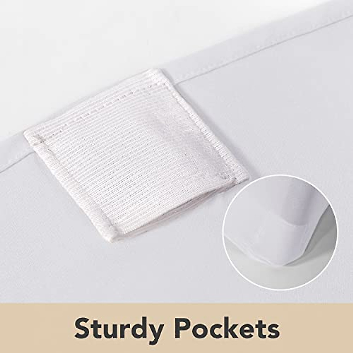 Obstal 10Pcs White Chair Covers for Party Folding Chair - Universal Fitted Chair Slipcovers Protector for Wedding, Banquet, Holiday, Celebration (White, 10 Packs)