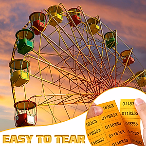 Kosiz 2000 Sheets Raffle Ticket 25 Bid Chinese Auction Tickets Tricky Tray Basket Raffle Sheets for Fundraiser Events Carnival Class School Entry Door Prize(Multicolor)