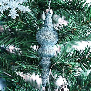 Sunnyglade 60ct Blue Christmas Tree Ball Ornaments Set Shatterproof Christmas Bling-Bling Hanging Decoration with Hand-held Gift Package for Xmas Tree Holiday Wedding Party